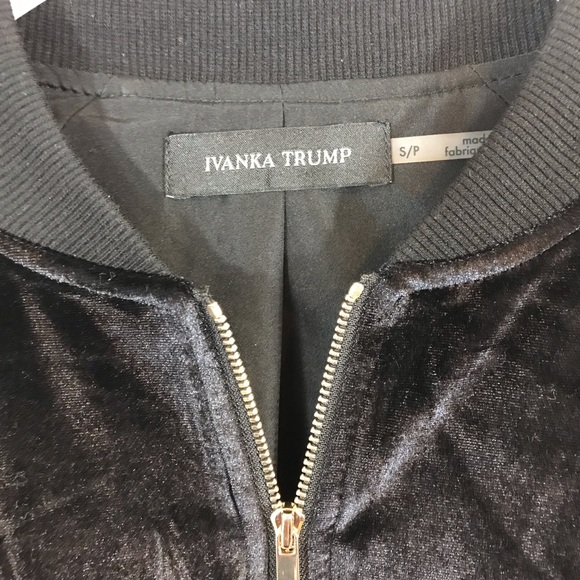 Ivanka Trump | Jackets & Coats | Nwt Ivanka Trump Velvet Bomber Jacket ...